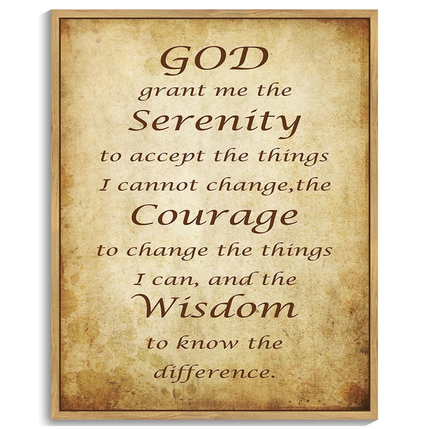 8x10in Brown Framed Inspirational Wall Art Bible Verse Sayings Office ...