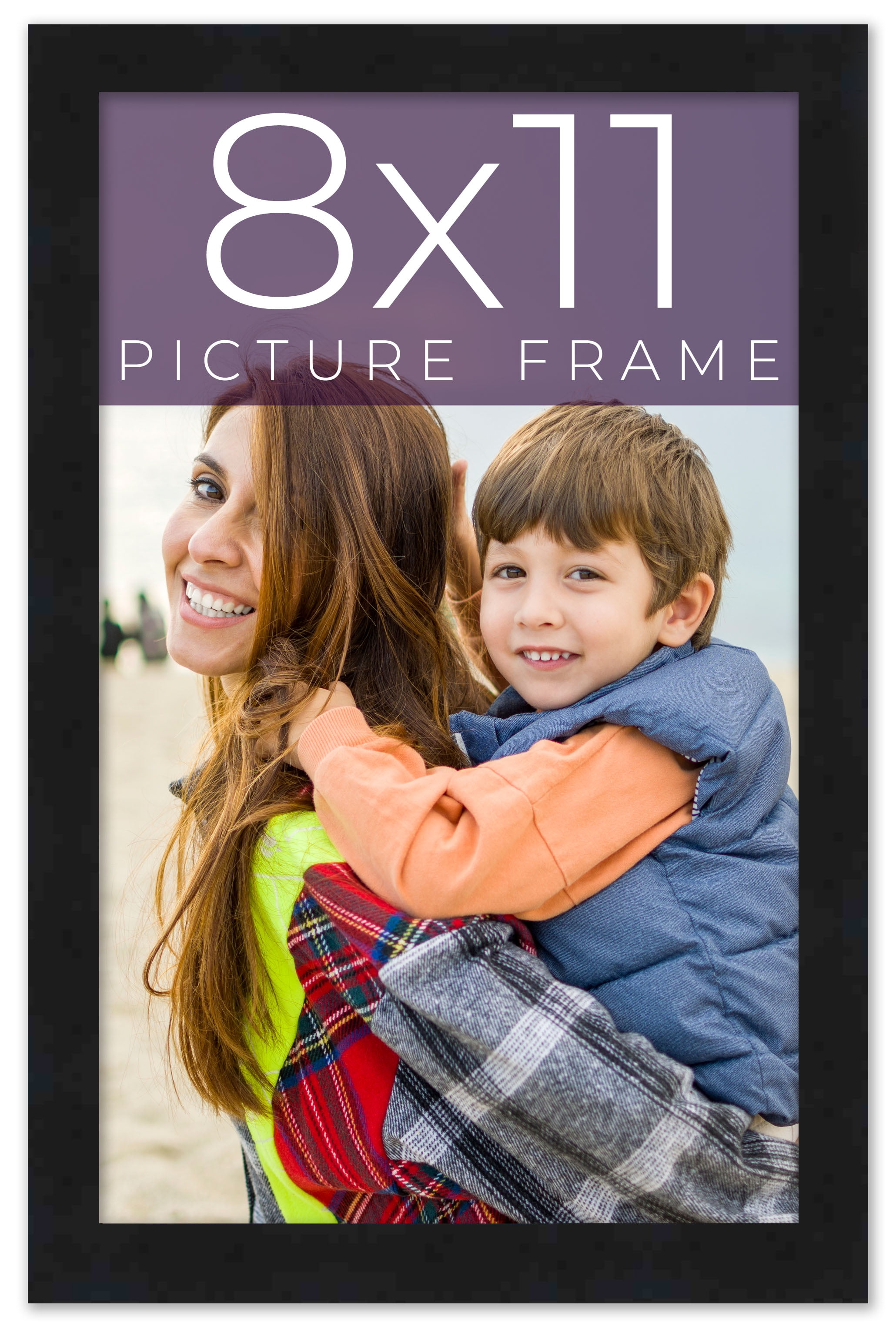 8x11 Frame Black Real Wood Picture Frame Width 0.75 inches | Interior ...