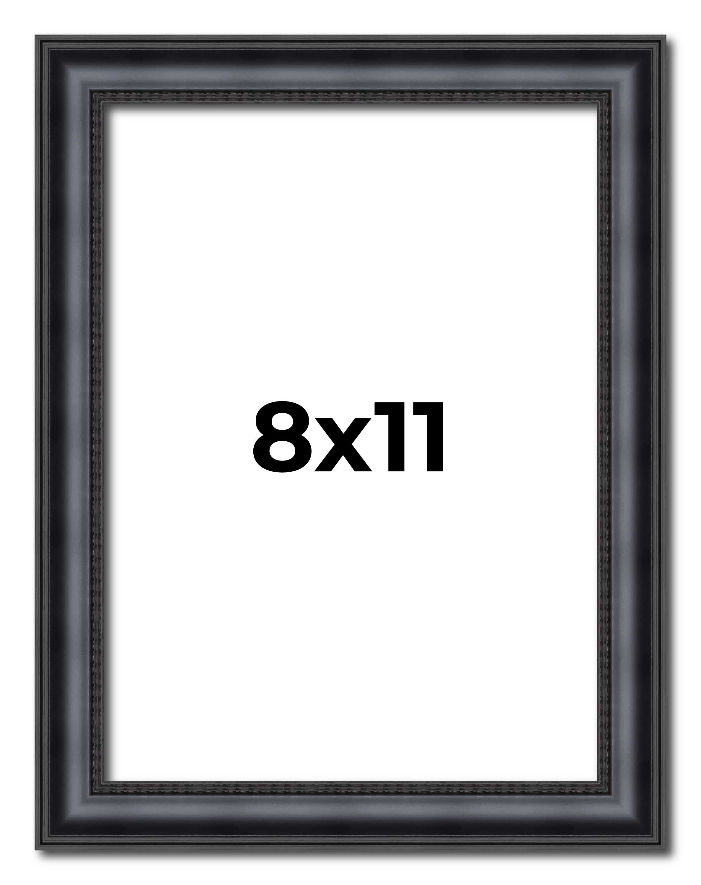 8x11 Frame Black Real Wood Picture Frame Width 1.25 inches | Interior ...