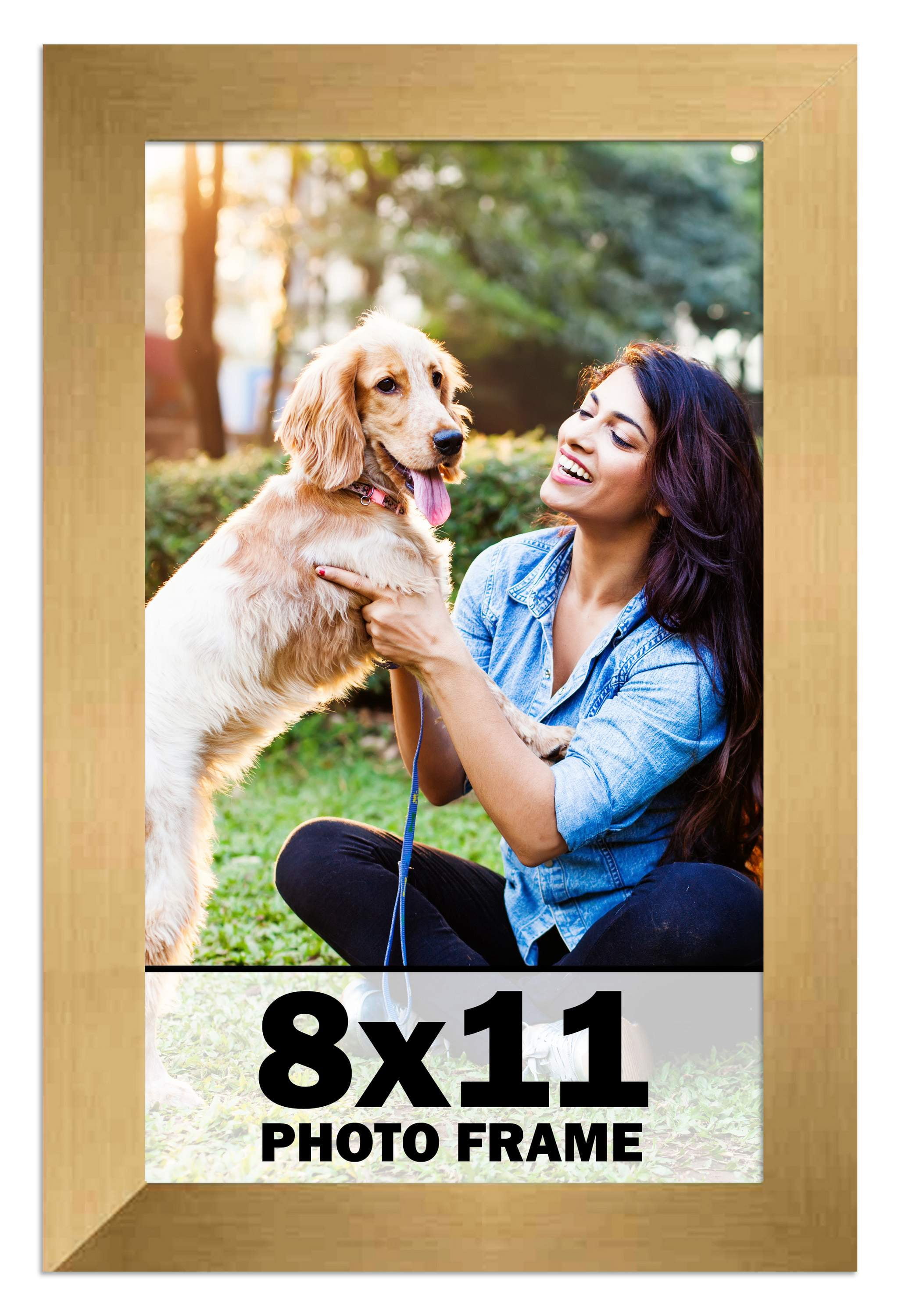 8x11 Frame Gold Bronze Modern Solid Wood Picture Frame | 0.75 Inch ...