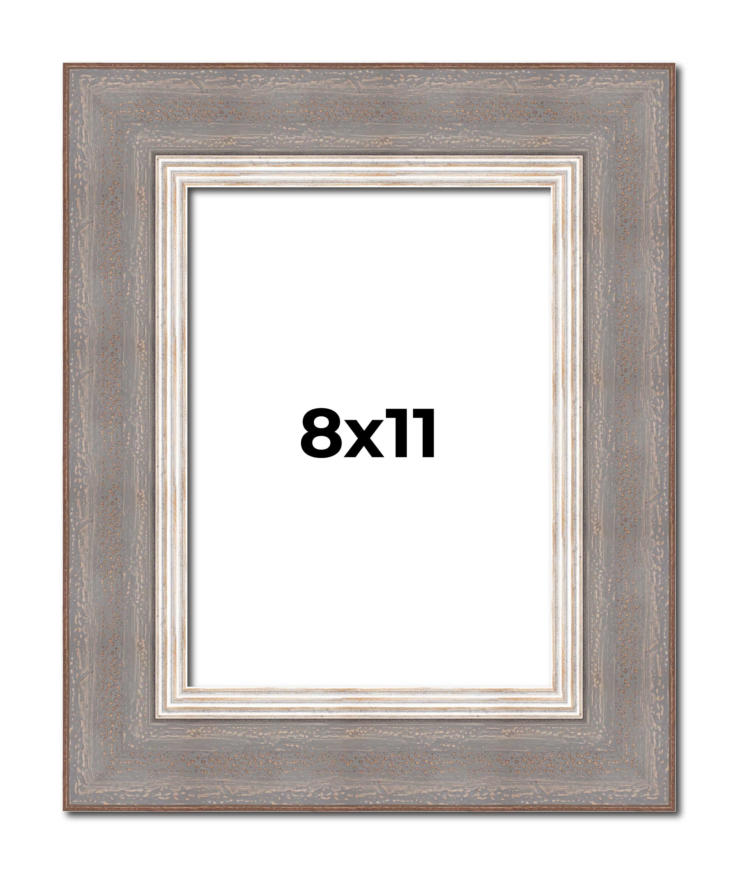 8x11 Frame Grey Real Wood Picture Frame Width 2.75 Inches | Interior ...