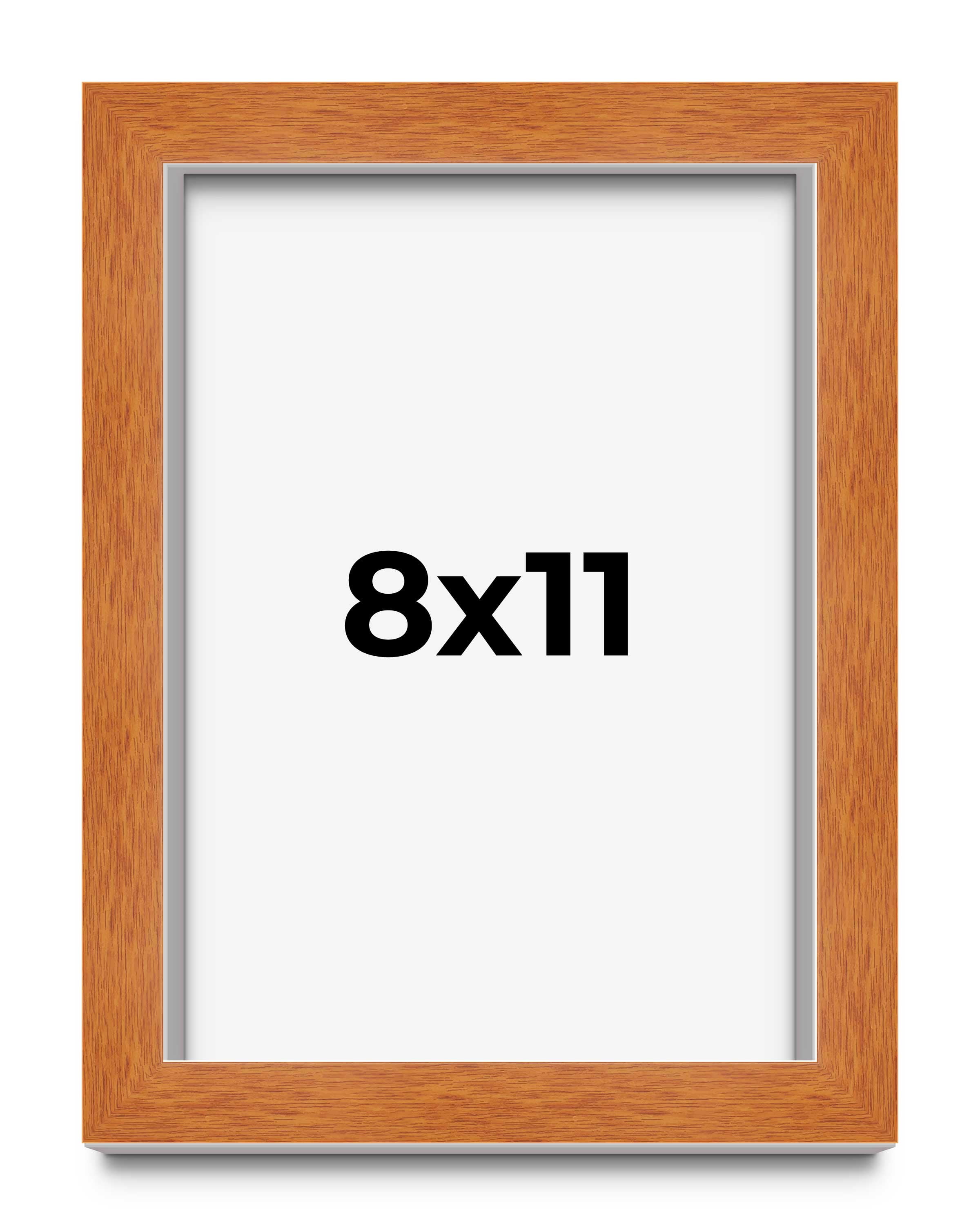 8x11 Shadow Box Frame Brown | 0.875 Inches Deep Real Wood Contemporary ...
