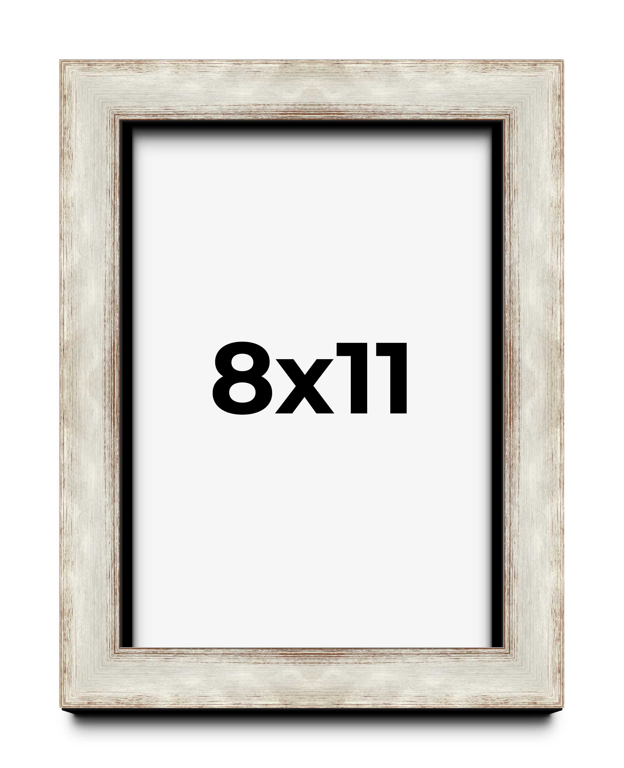 8x11 Silver Shadowbox Frame - Interior Size 8x11 by 1.5 Inches - Made ...