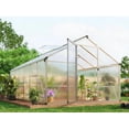 8x12 FT Polycarbonate Greenhouse - Aluminum Walk In Green House with ...
