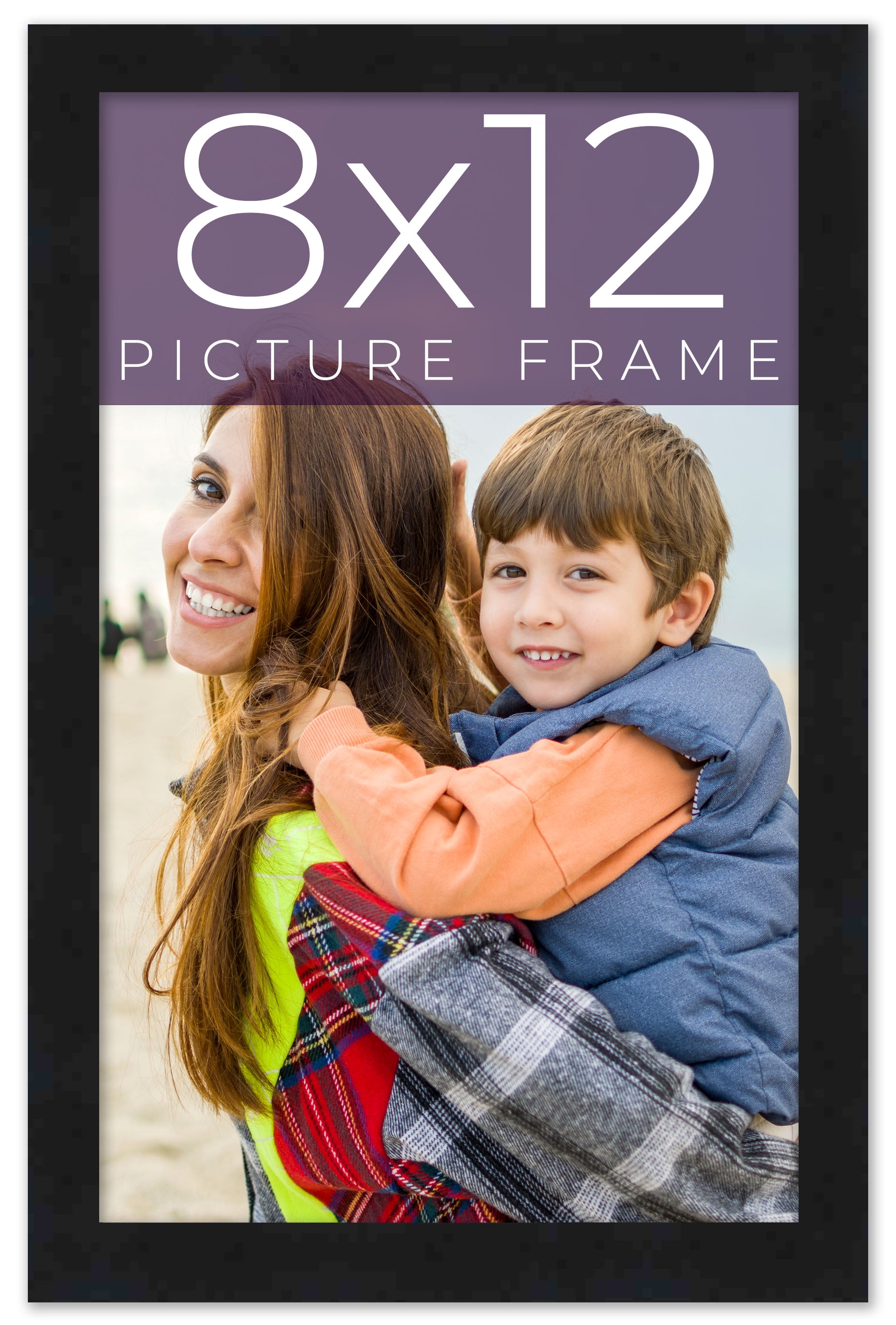 8x12 Frame Black Real Wood Picture Frame Width 0.75 inches | Interior ...