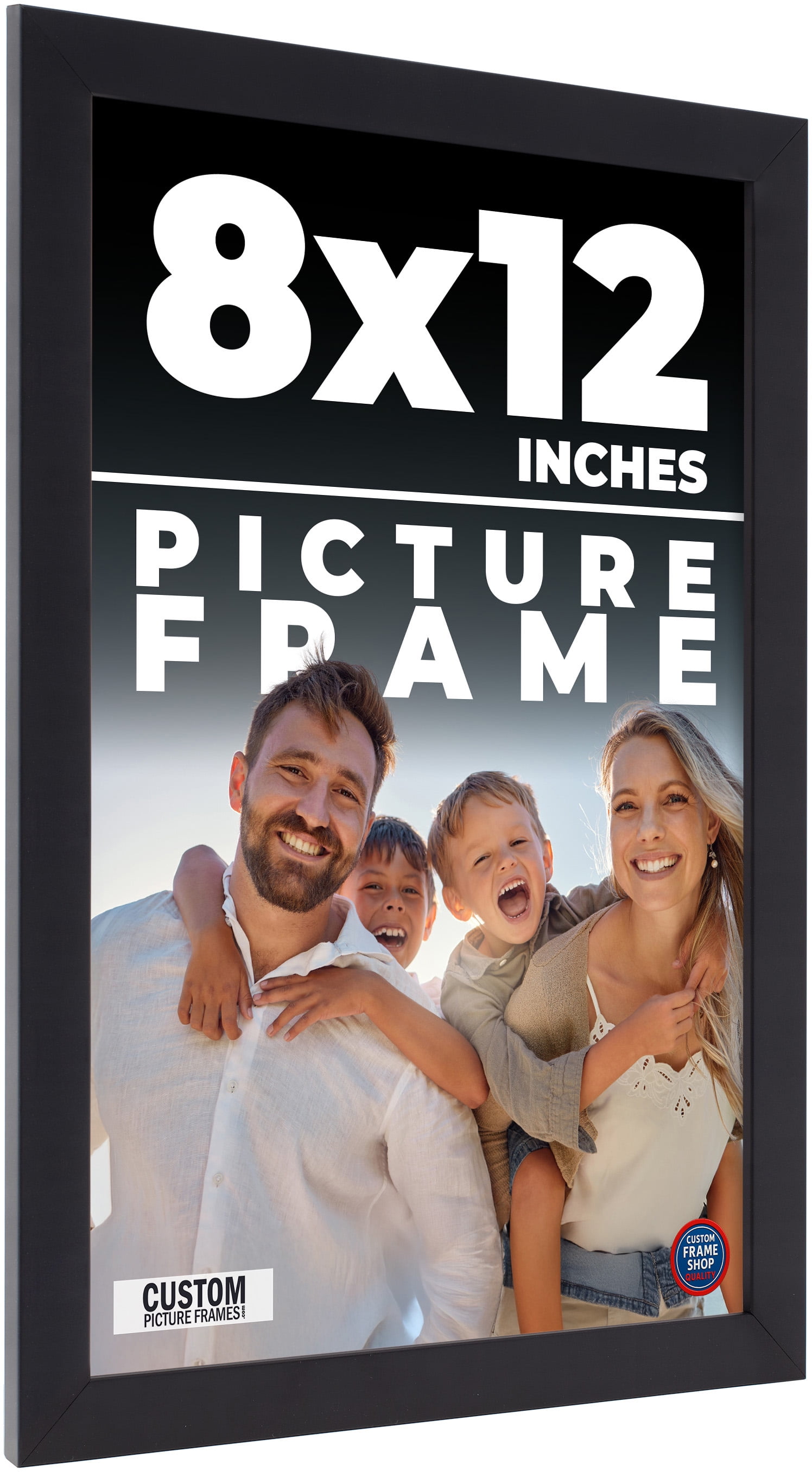 8x12 Frame Black Real Wood Picture Frame Width 0.75 inches | Interior ...