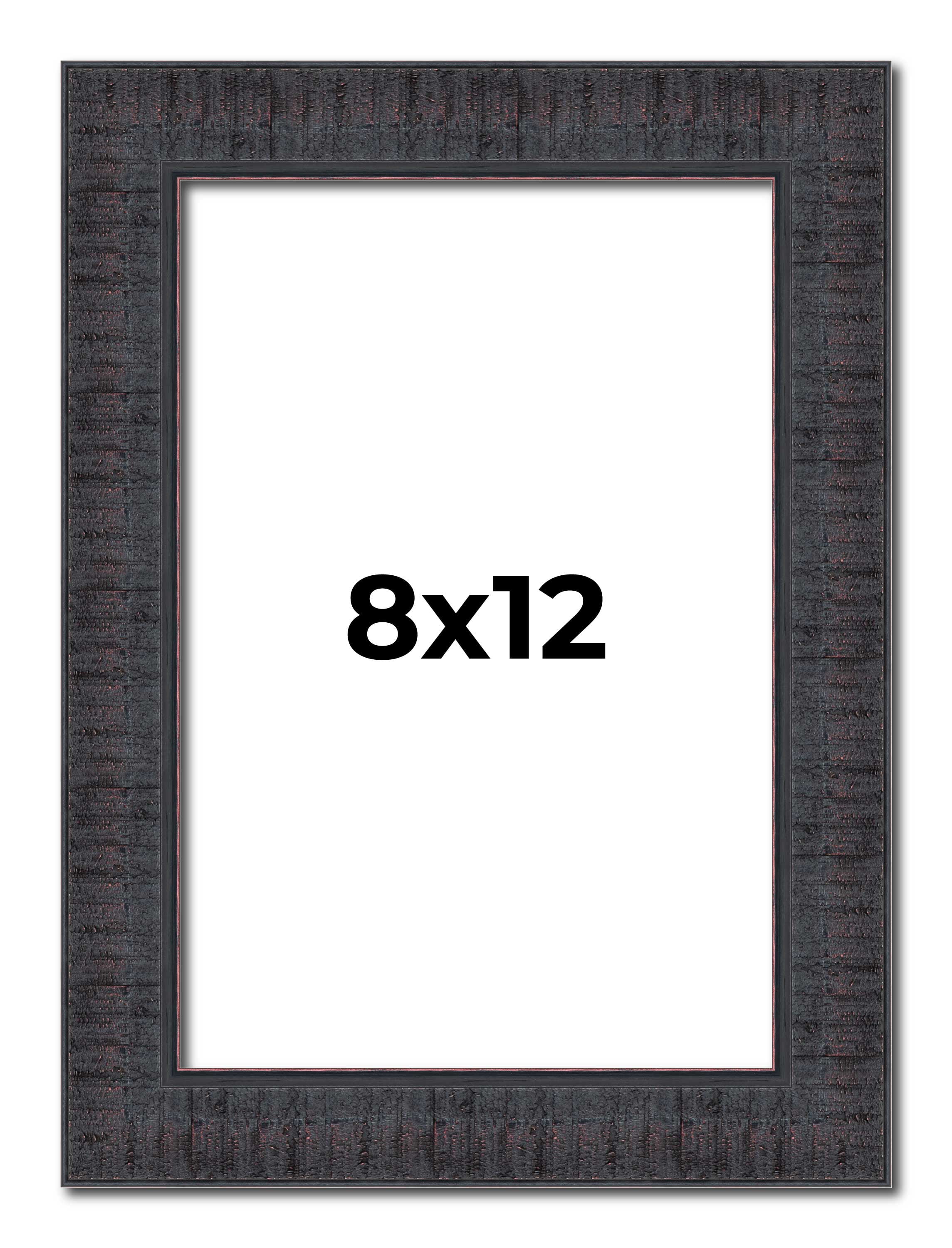 8x12 Frame Brown Rustic Solid Wood Picture Frame 1.5 Inches Wide ...