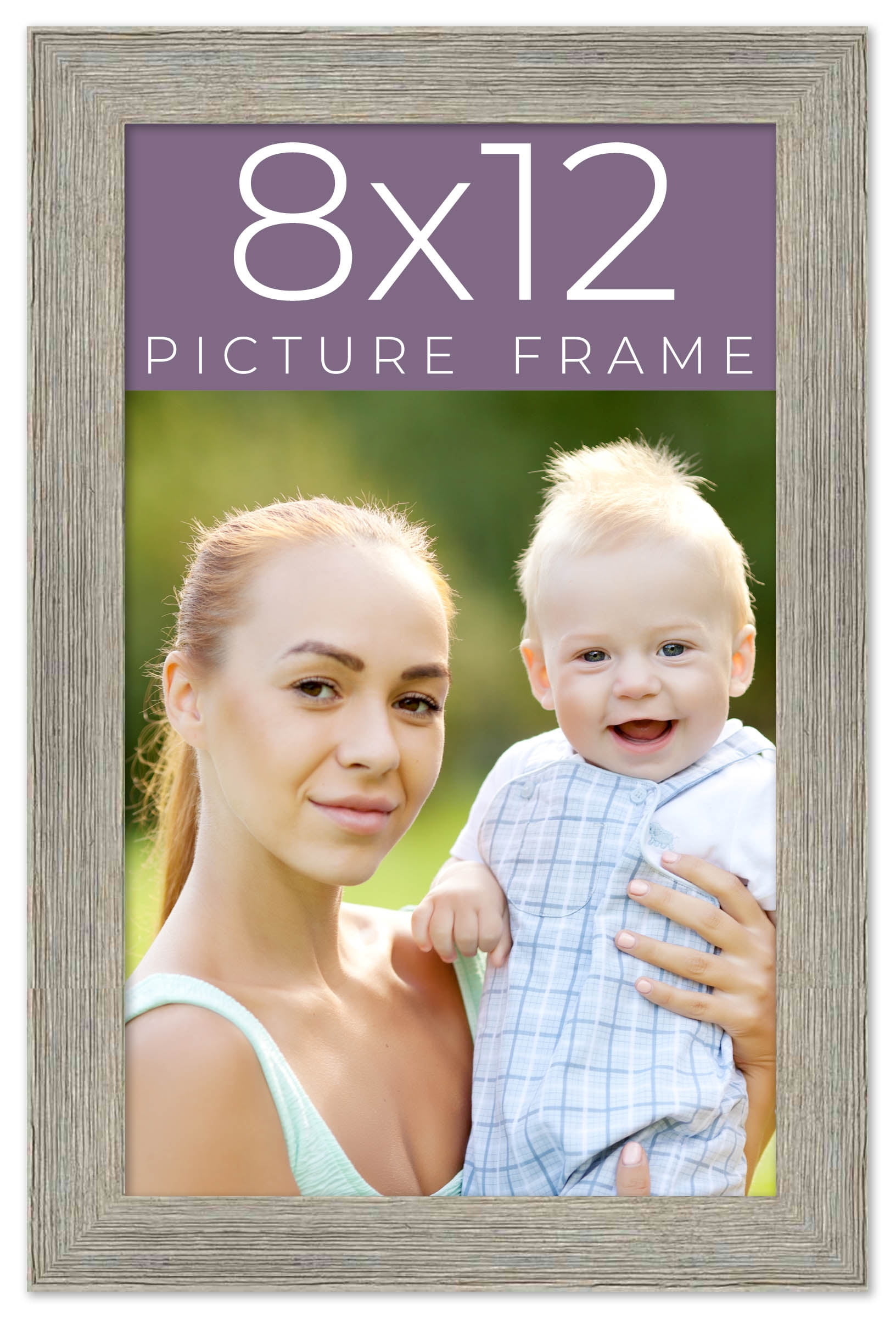 8x12 Frame Grey Real Wood Picture Frame Width 1.5 Inches | Interior ...