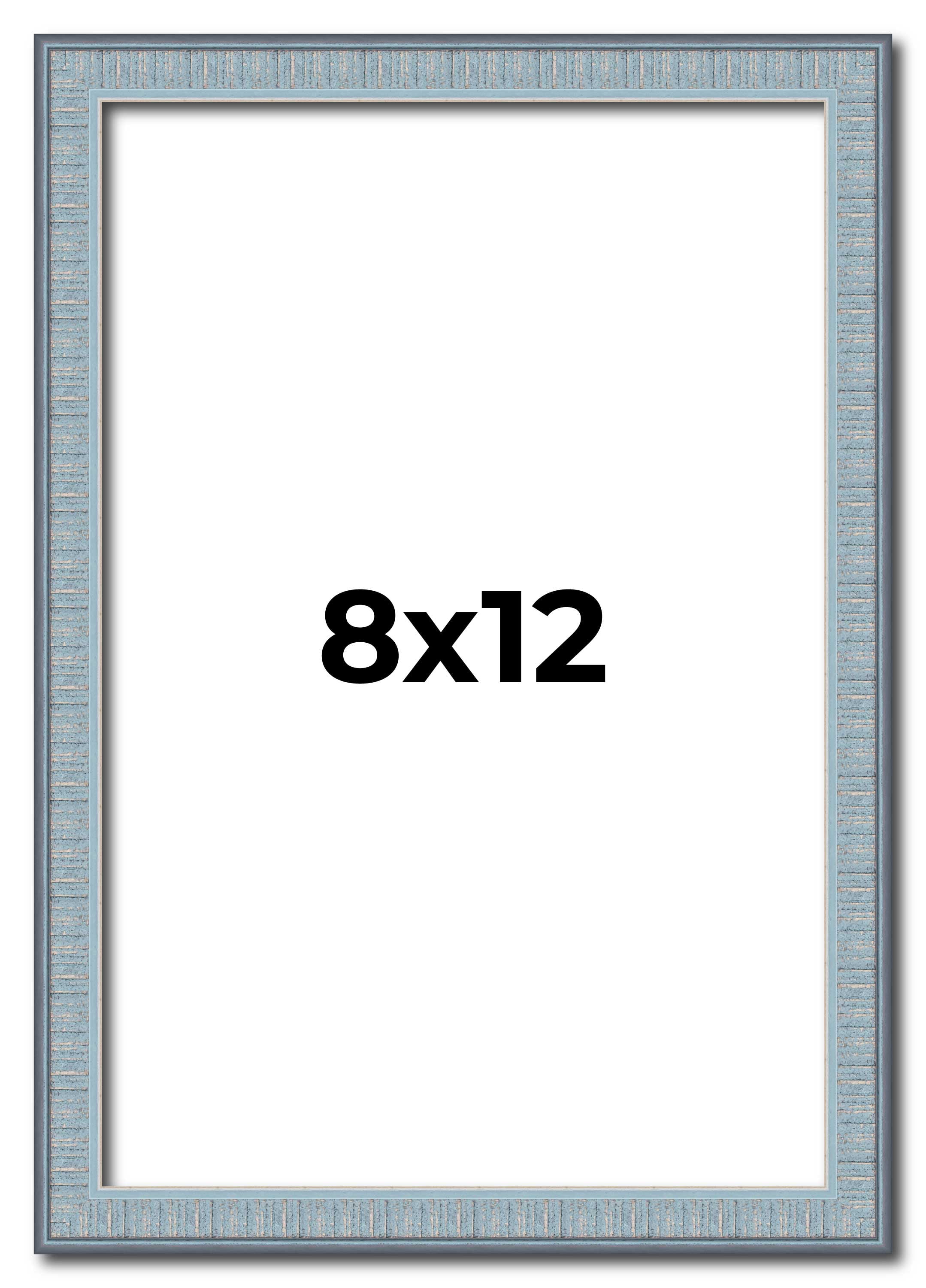 8x12 Frame Rustic Sky Blue Solid Wood Picture Frame | 0.75 Inch ...