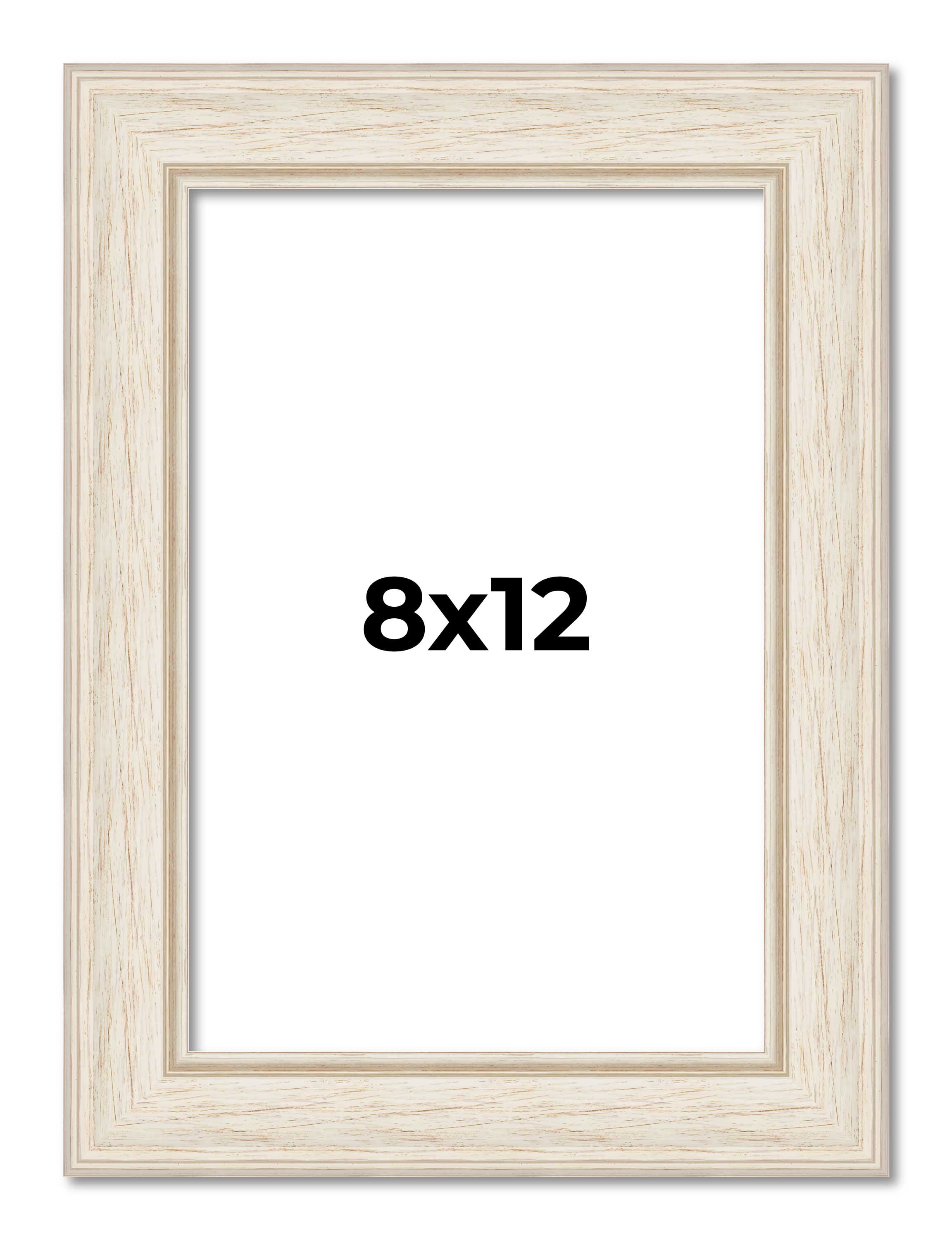 8x12 Frame White Real Wood Picture Frame Width 1.75 inches | Interior ...