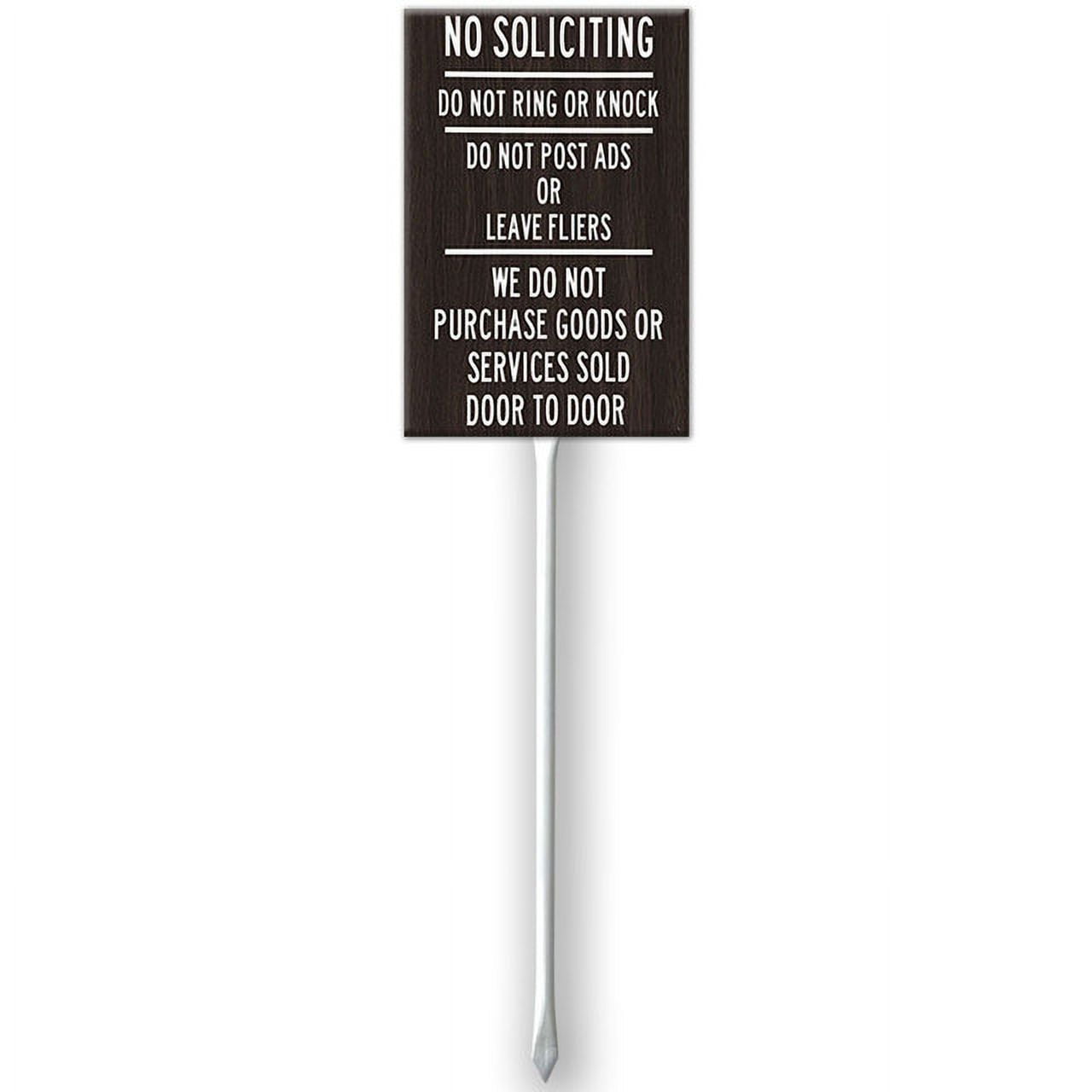 8x12 IN No Soliciting Sign for House Yard with Stake,No Solicitation ...