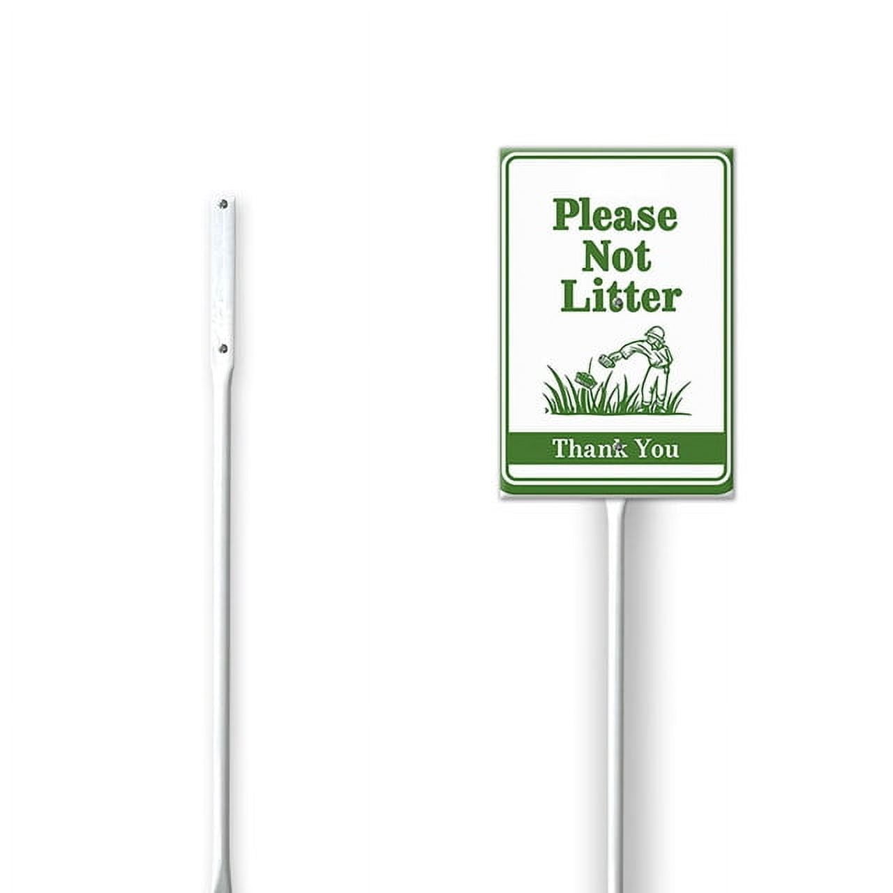8x12 IN Please Do Not Litter Sign with Stake,No Dumping Signs Outdoor ...