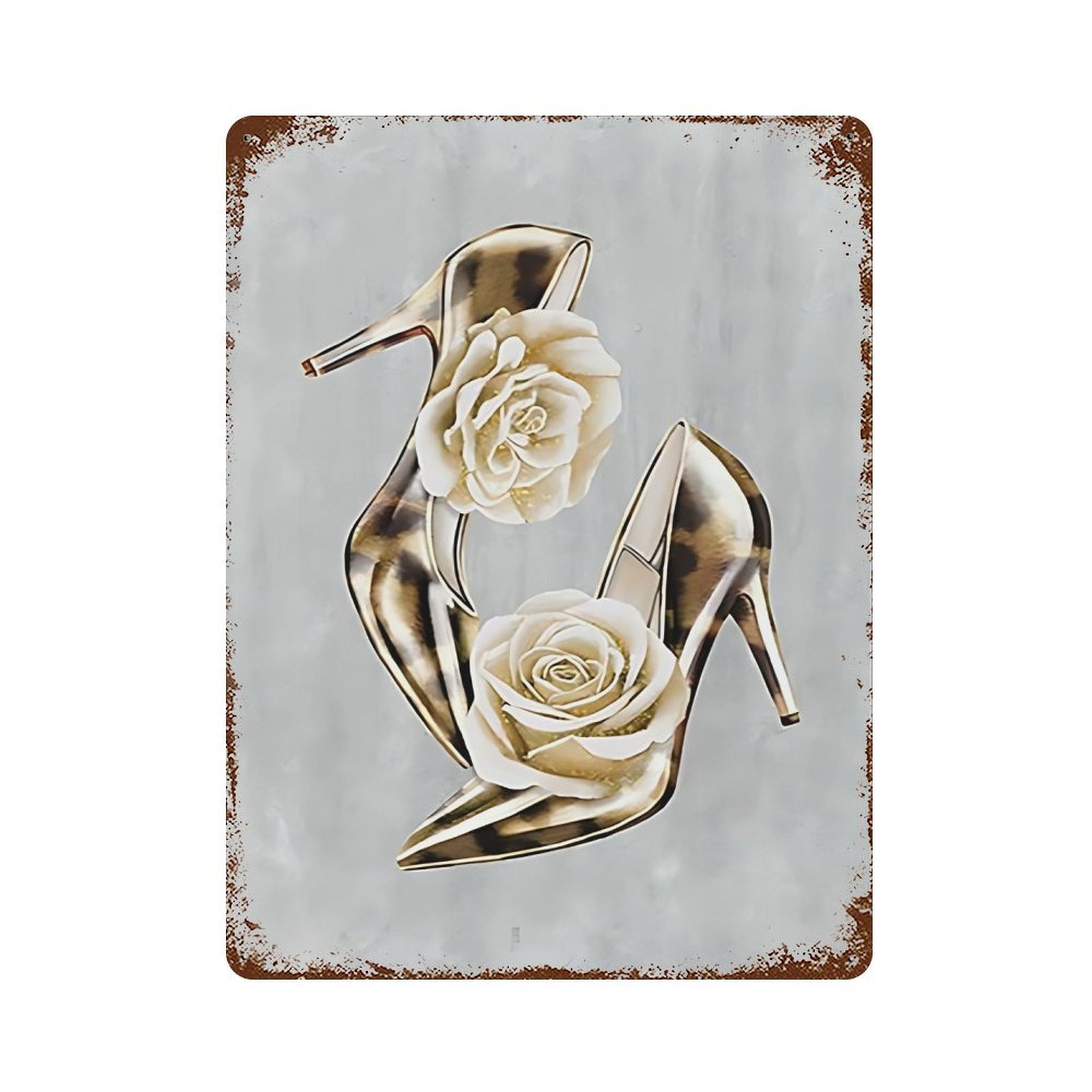 8x12 Inch 2 Tin Metal Decorative Wall Paintings - Vintage Artwork for ...
