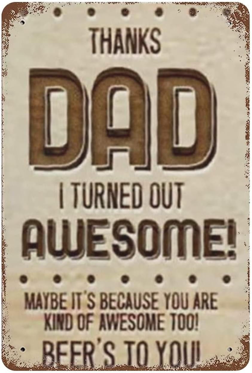 8x12 Inch Beer'S To You Dad Home Decor Gift For Fathert Retro Tin Sign ...