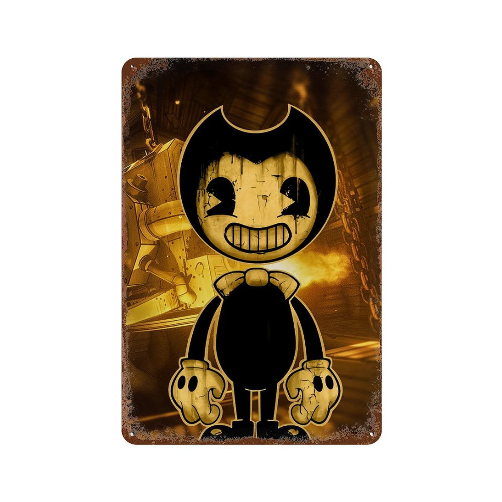 8x12 Inch Bendy Ink Horror Poster Tin Metal Decorative Wall Paintings ...