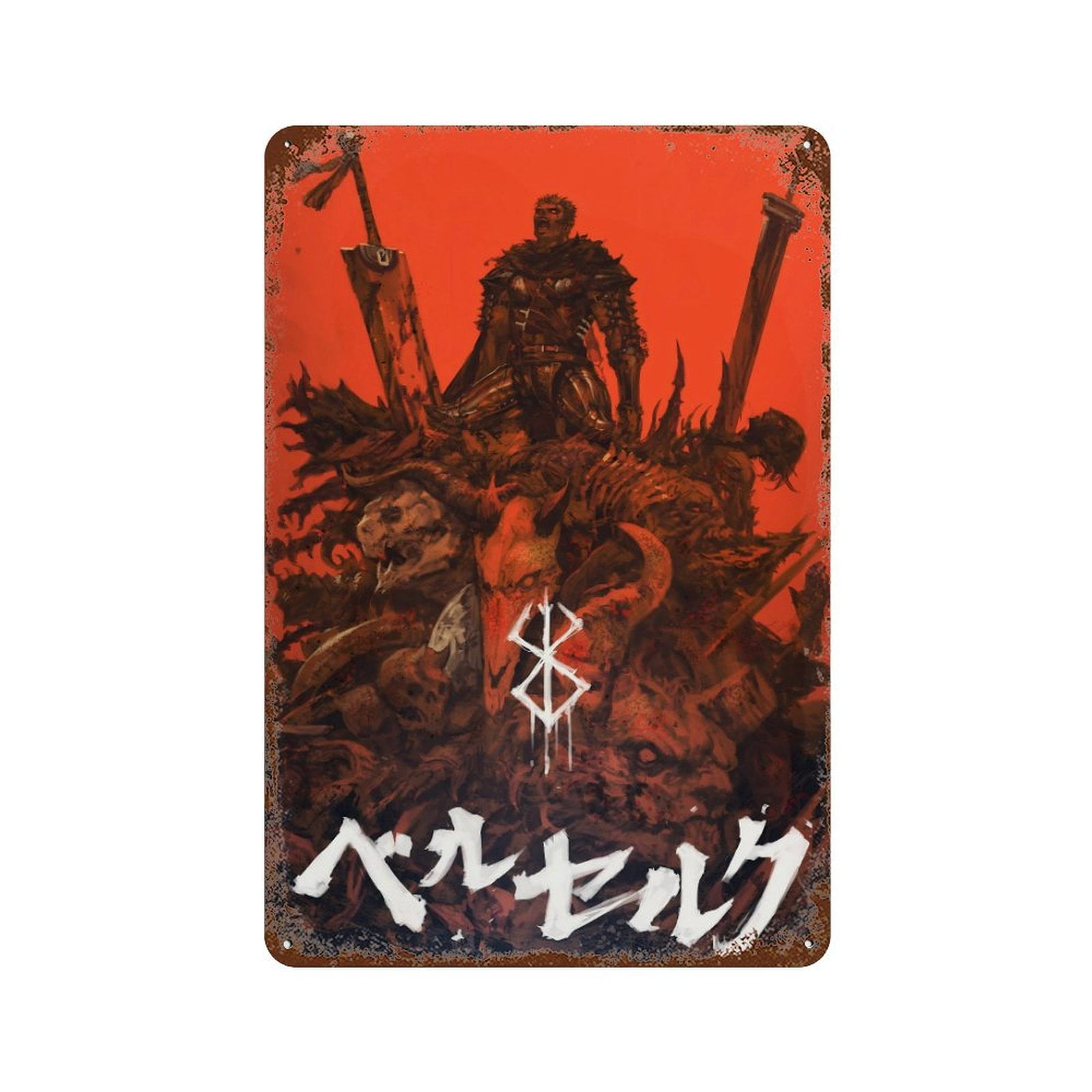 8x12 Inch Berserk Cool Retro Anime Tin Metal Decorative Wall Paintings ...