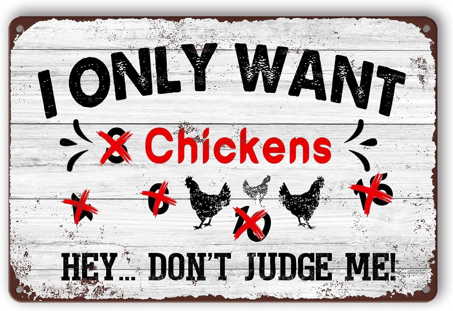 8x12 Inch Chicken Coop Sign Metal Chicken Signs For Coop Funny Outdoor ...