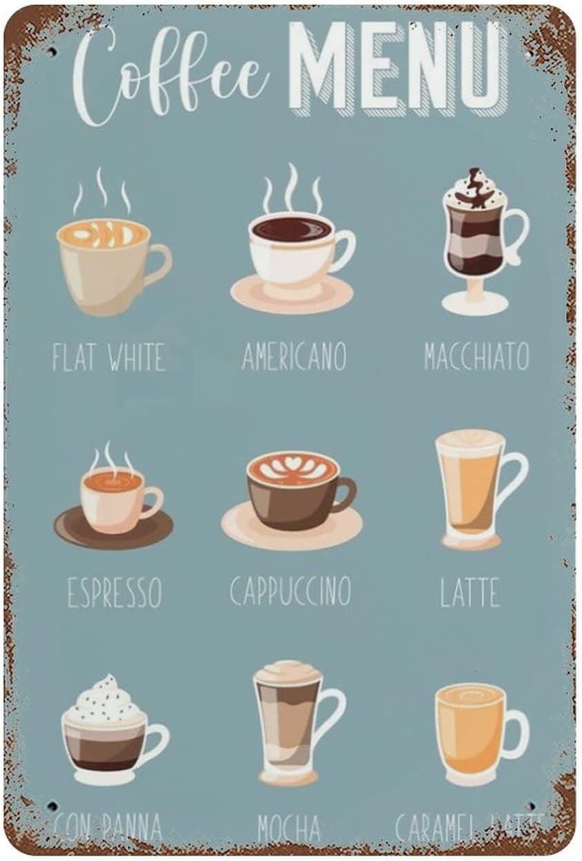 8x12 Inch Coffee Signs Metal Tin Sign Coffee Kitchen Sign Art Kitchen ...