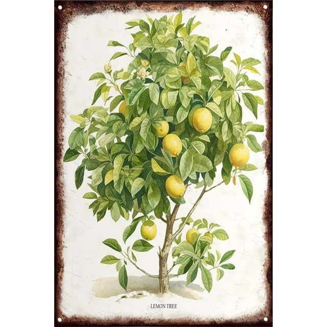 8x12 Inch CosrKee Lemon Tree Wall Art Poster Nautical Tropical Artwork ...