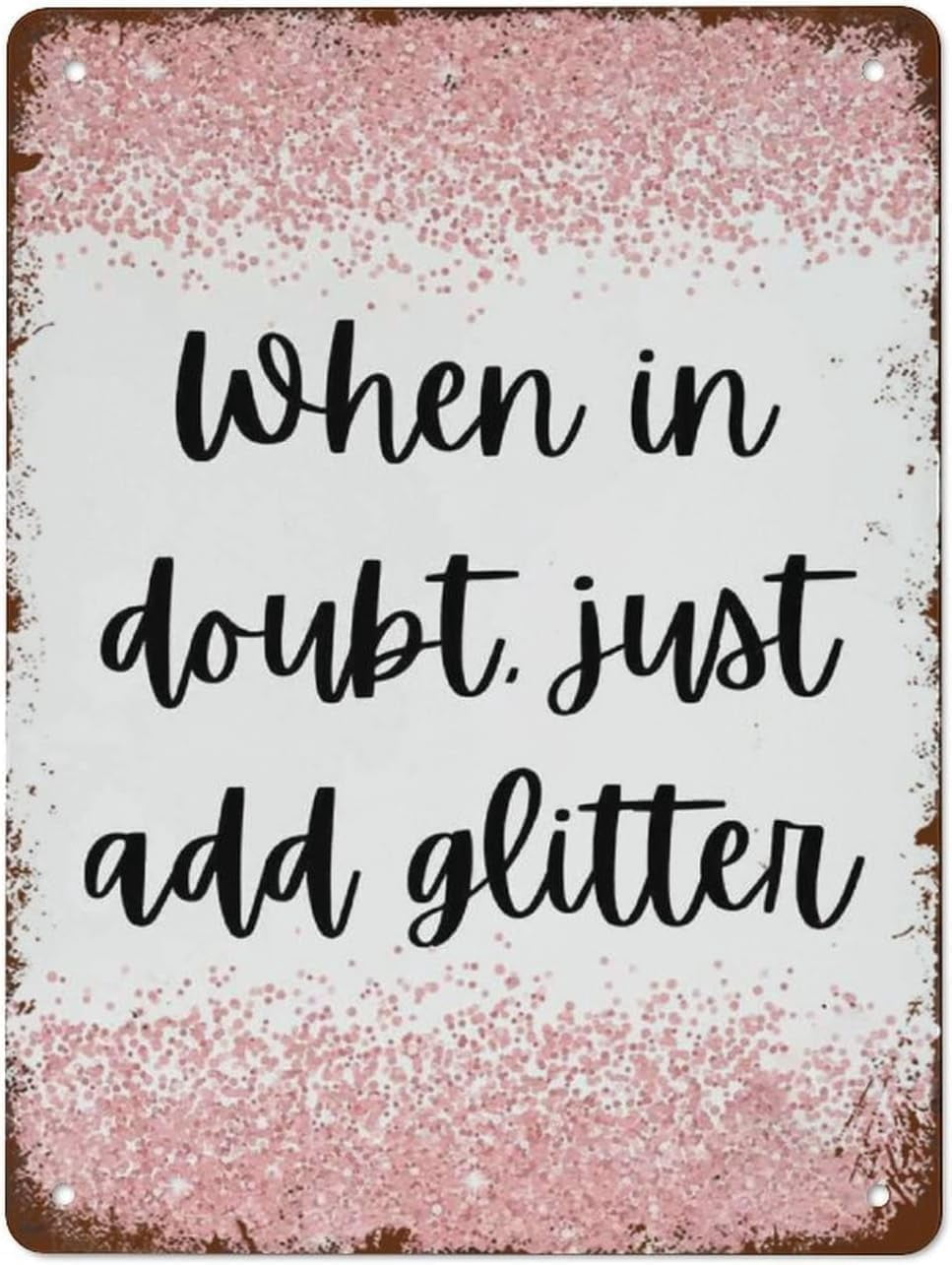8x12 Inch CosrKee Nail Salon Wall Art When It Doubt Just Add Glitters ...