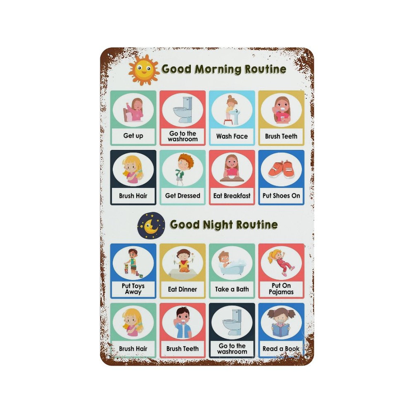 8x12 Inch Daily Life Poster Tin Metal Decorative Wall Paintings ...