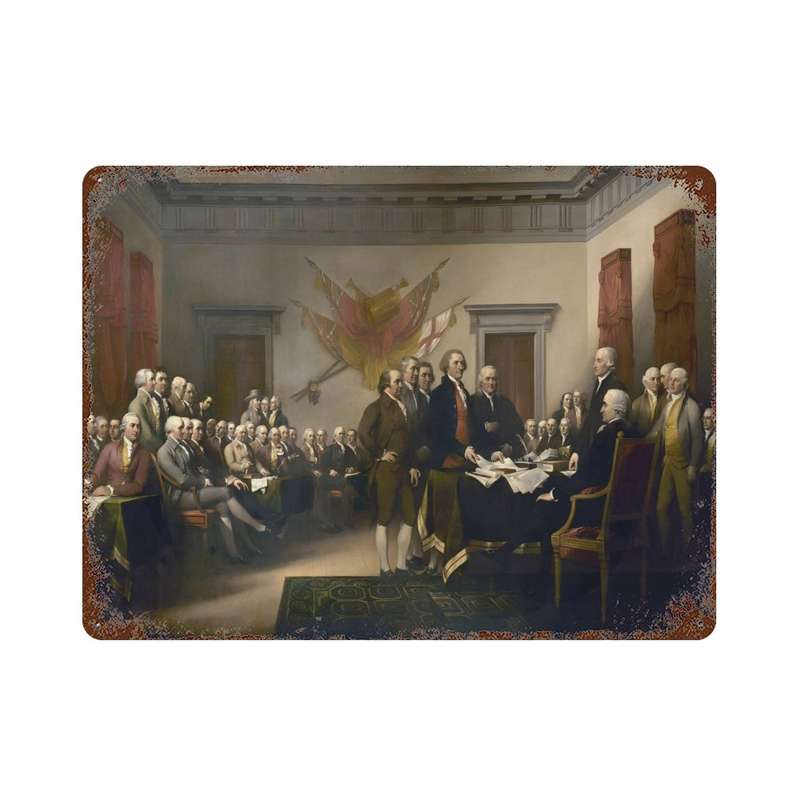 8x12 Inch Declaration of Independence Tin Metal Decorative Wall ...