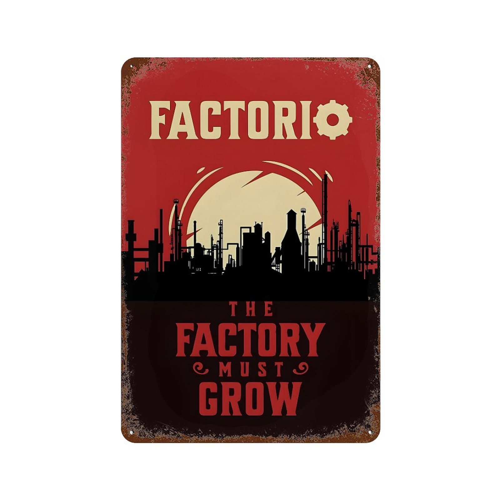 8x12 Inch Factorio Tin Metal Decorative Wall Paintings - Vintage ...
