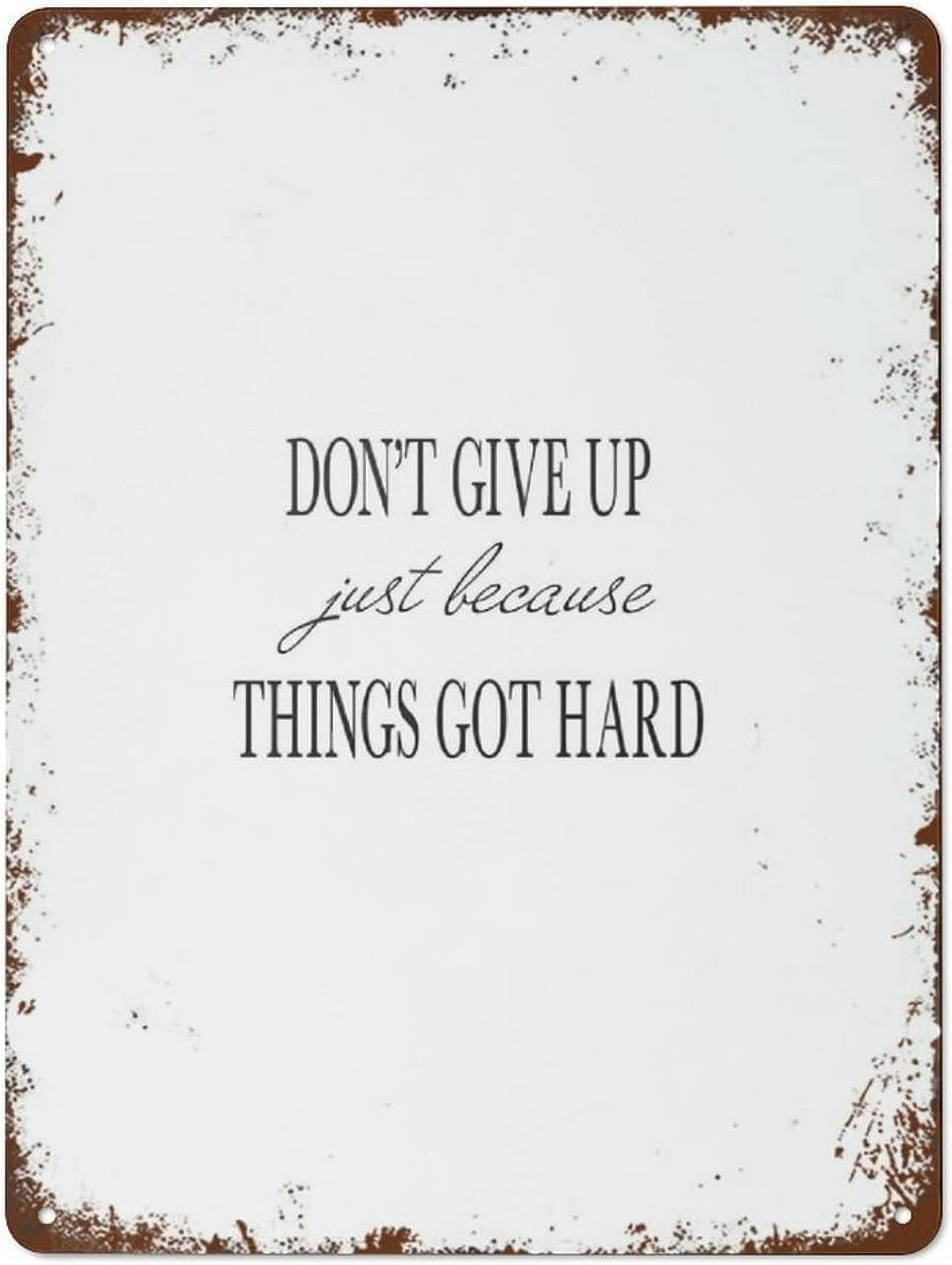 8x12 Inch Don't Give Up Motivational Inspirational Quotes Wall Art Home ...