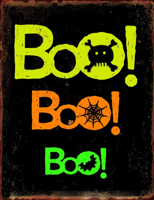 8x12 Inch Halloween Decorations Outdoor Boo Yard Sign Funny Halloween ...