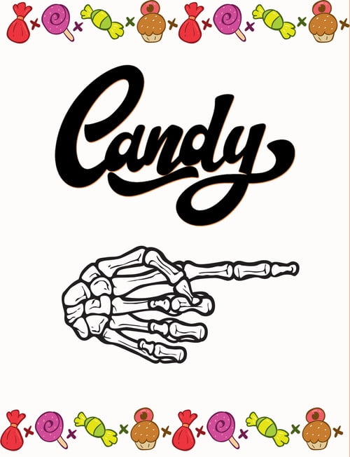 8x12 Inch Halloween Decorations Outdoor Candy This Way With Right Arrow ...
