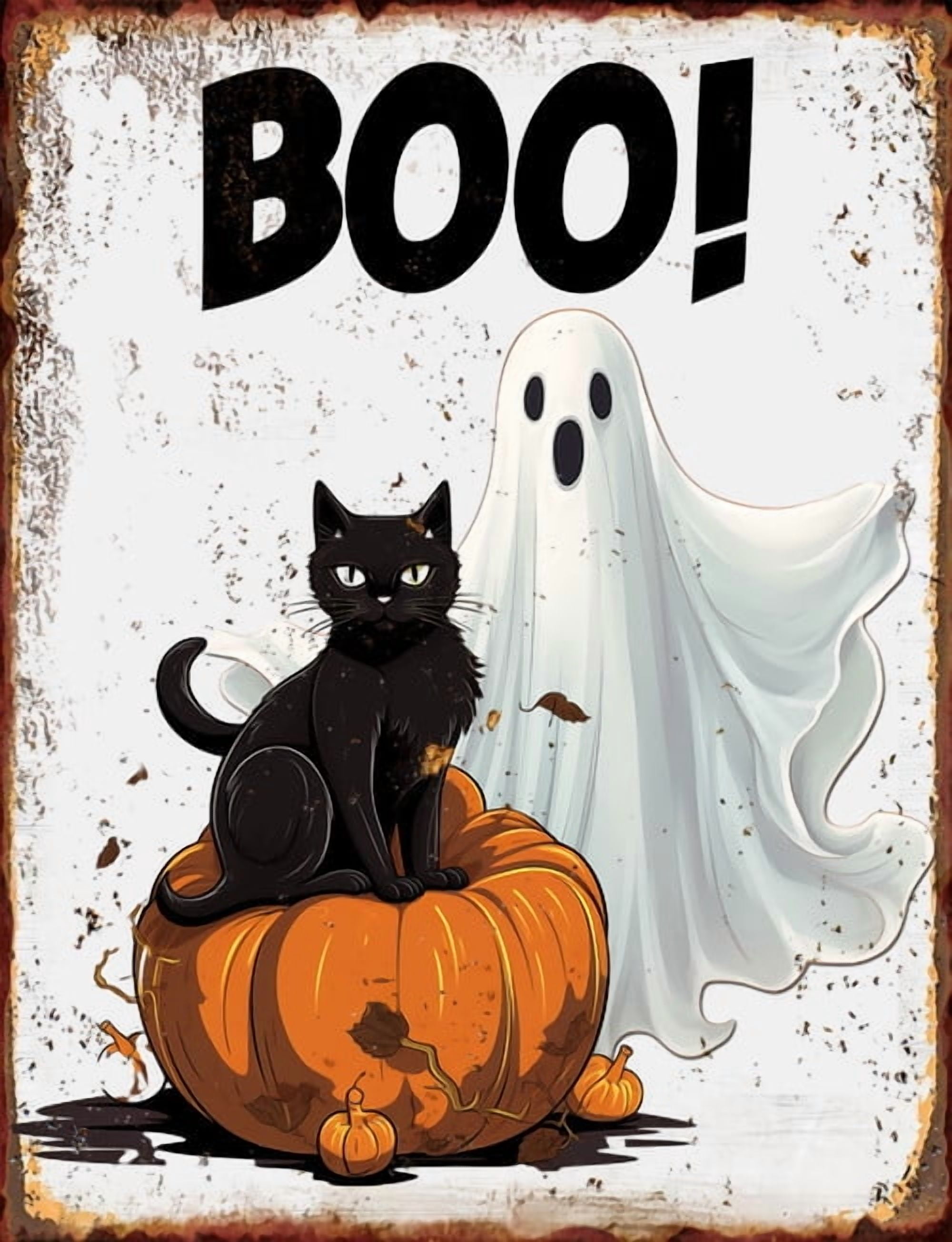 8x12 Inch Halloween Yard Sign Boo Outdoor Plaque for Lawn Garden Funny ...
