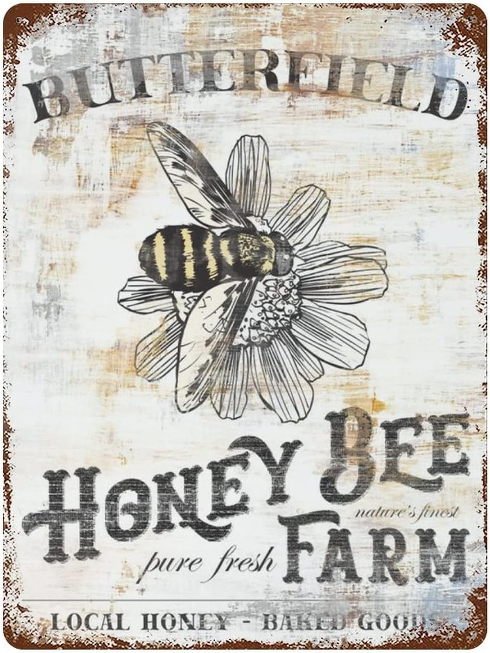 8x12 Inch Honey Bee Farm Metal Signs Local Honey Baked Goods Rustic ...