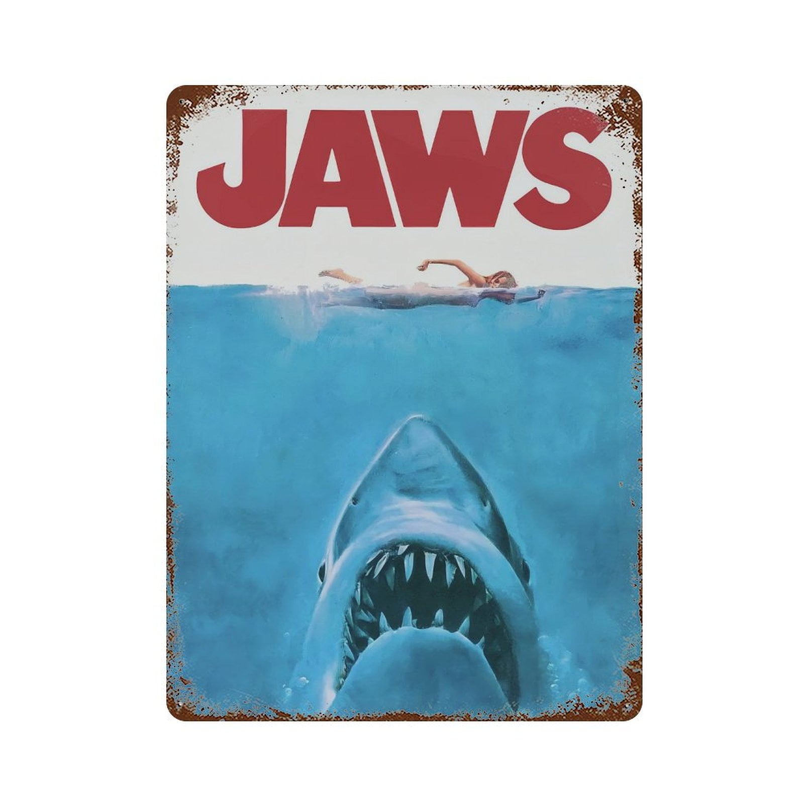 8x12 Inch Jaws Movie Tin Metal Decorative Wall Paintings - Vintage ...