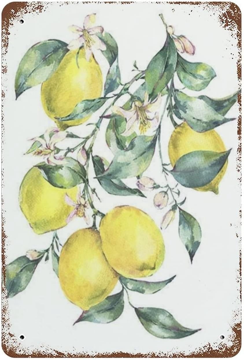 8x12 Inch Lemons Sign,Lemons Kitchen Wall Art,Lemon Home Decor ...