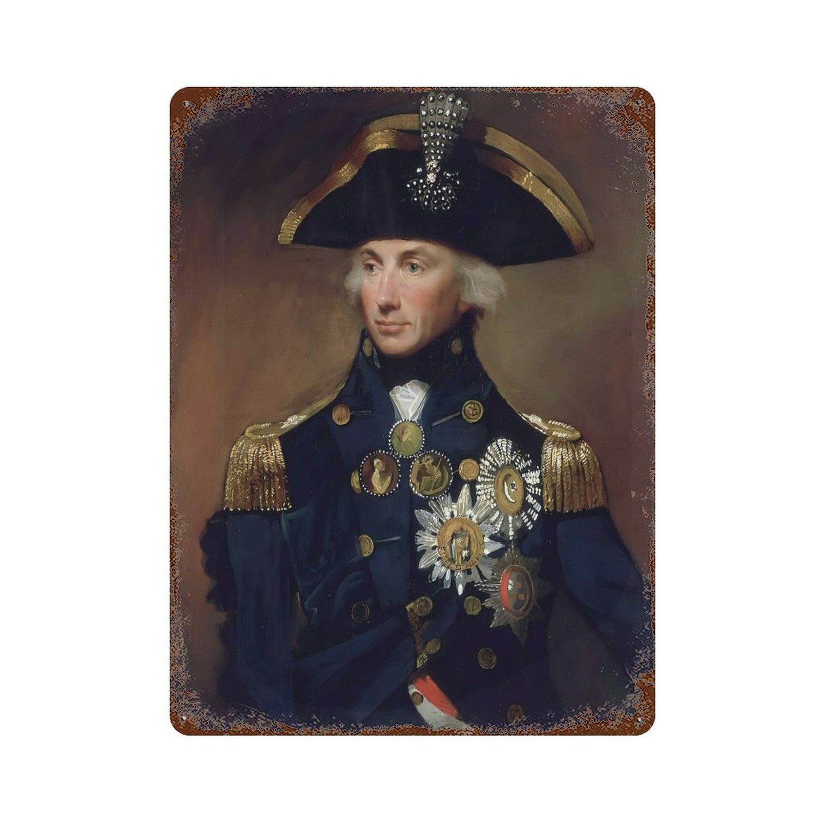 8x12 Inch Lord Horatio Nelson's Dead Sea Tin Metal Decorative Wall ...