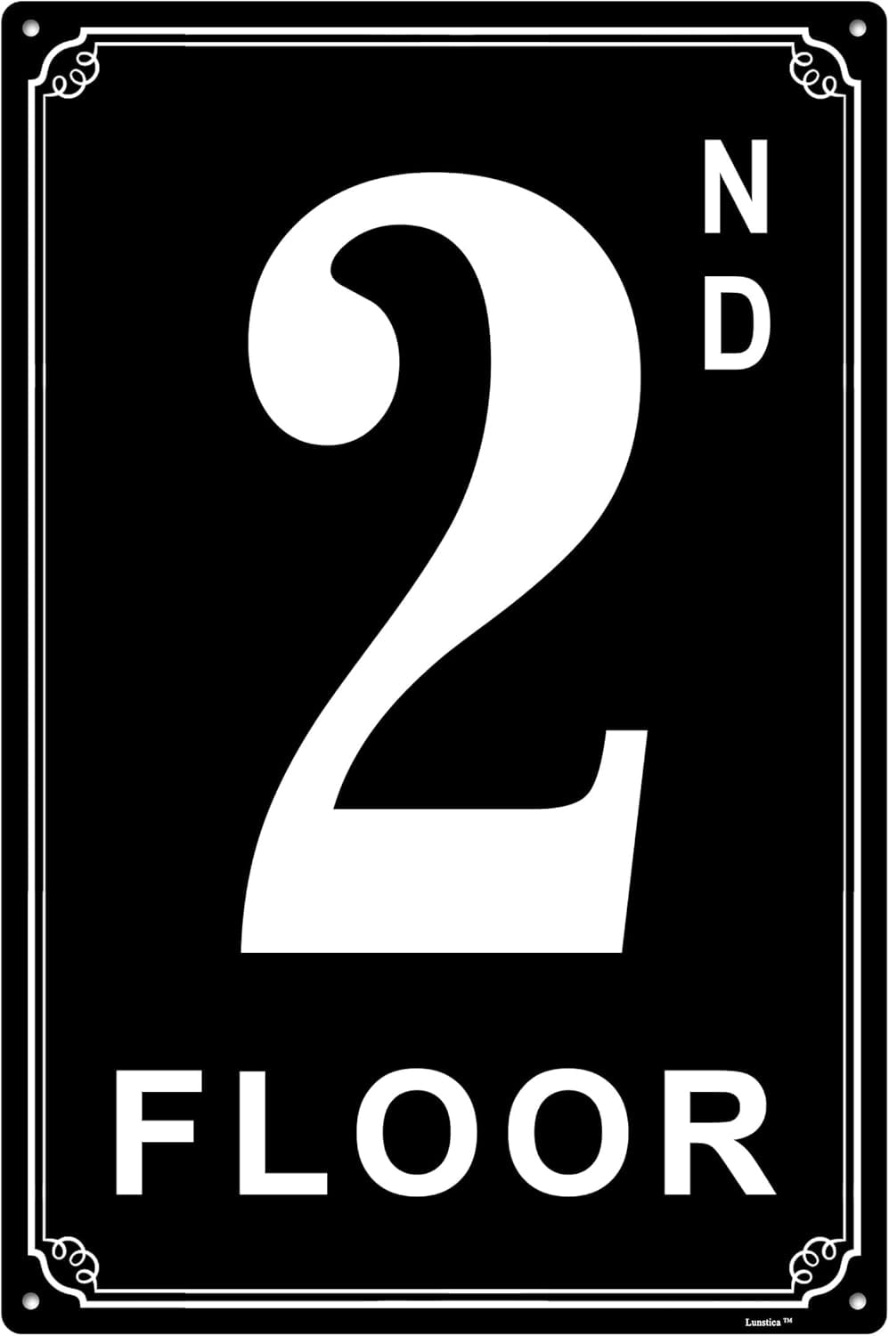 8x12 Inch Metal Floor Number Signs 24 - Durable, Easy-to-Read Room ...