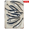 8x12 Inch Metal Wall Art, Impressionistic School of Silver Fish ...