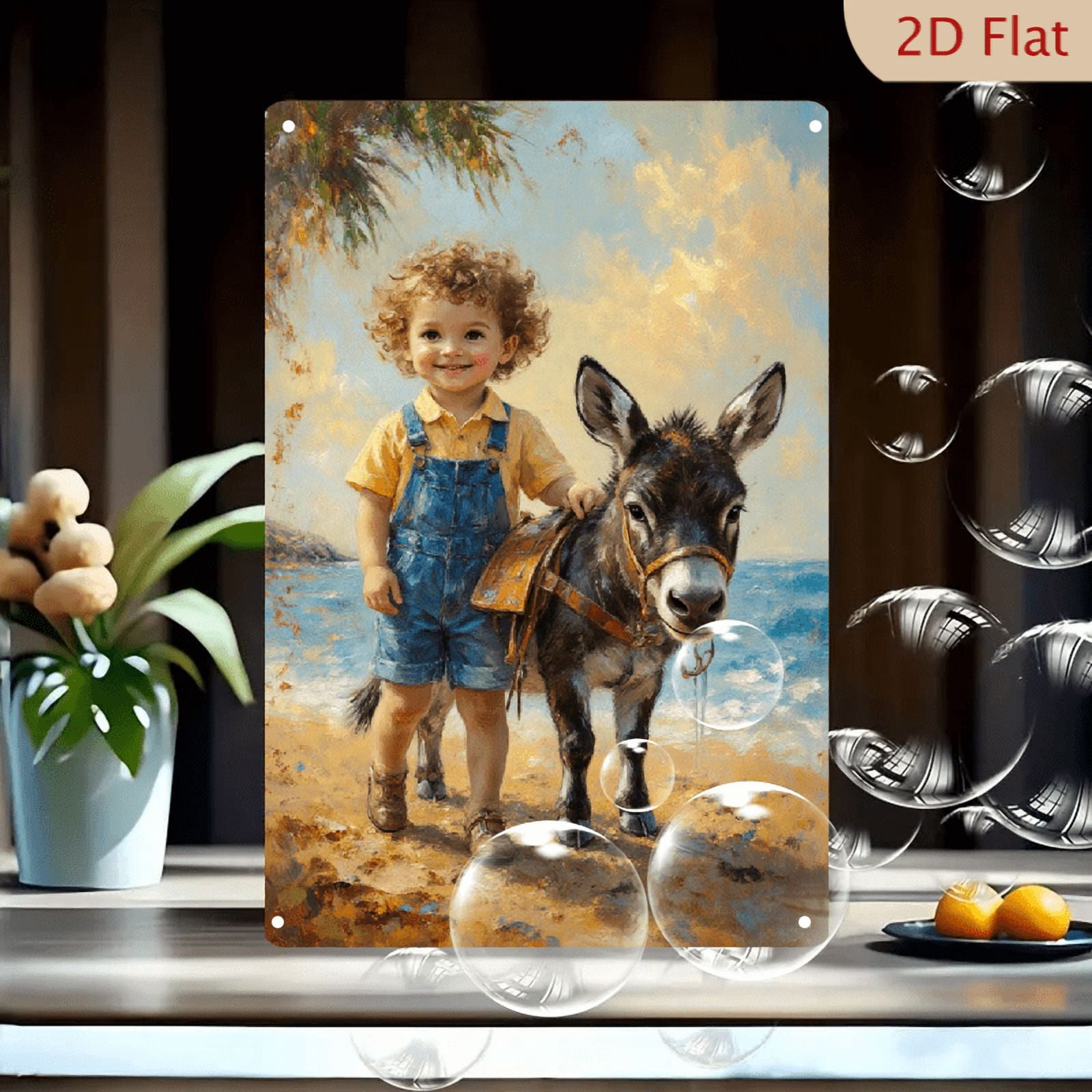 8x12 Inch Metal Wall Art Print, Impressionist Style Painting of ...