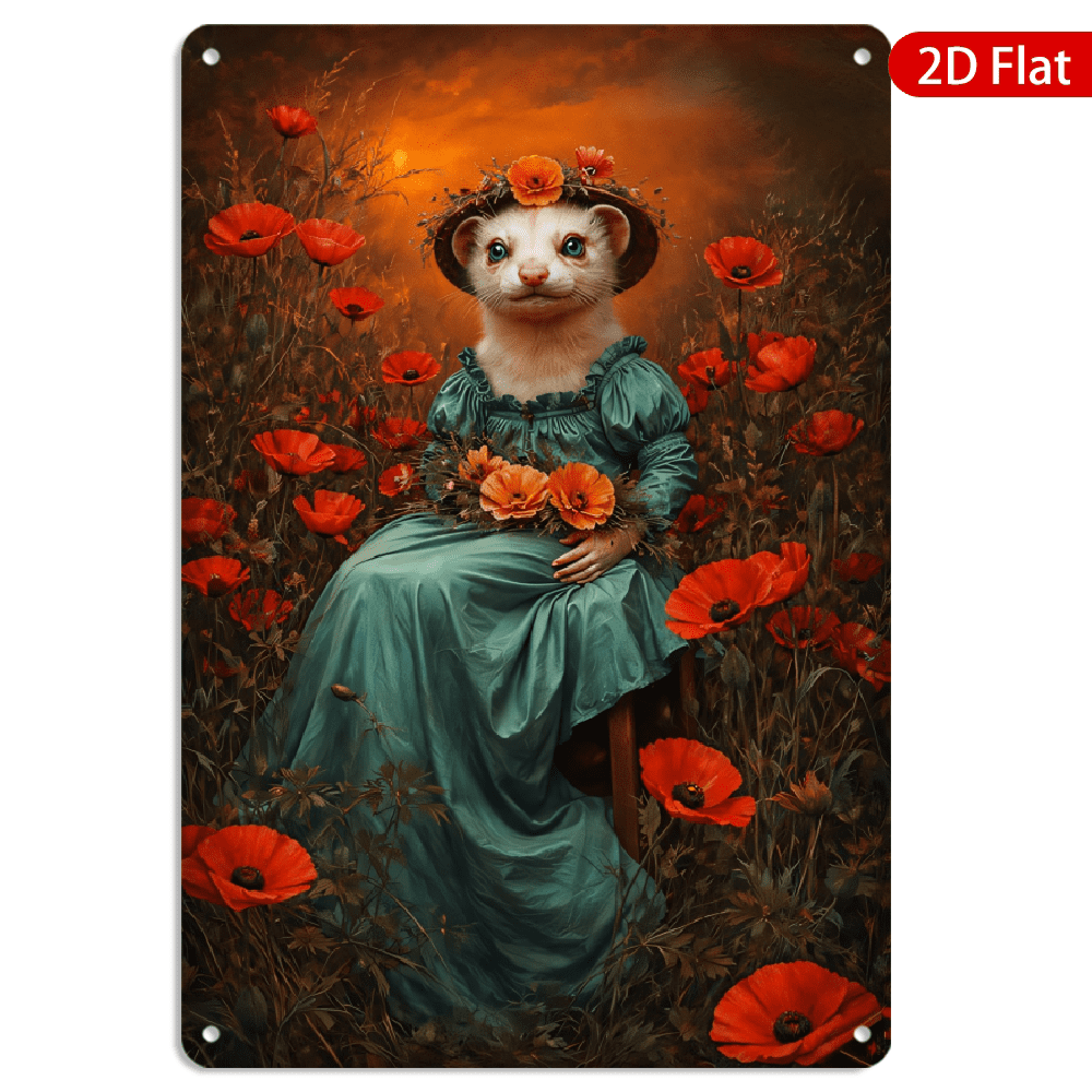 8x12 Inch Metal Wall Art Rectangular Vintage Farmhouse Tin Look Decor ...