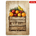 8x12 Inch Metal Wall Art Rustic Harvest Fruit Crate Design Tin Metal ...