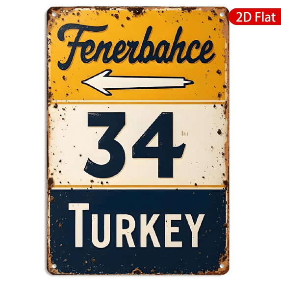 8x12 Inch Metal Wall Art, Vintage Retro Style Decorative Sign with ...