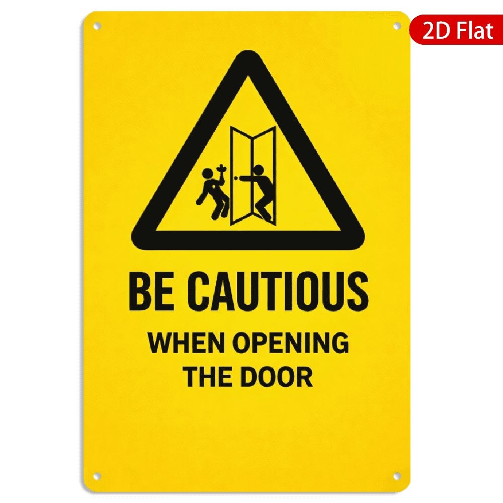 8x12 Inch Metal Wall Art Vintage Safety Warning Door Sign Rectangular ...