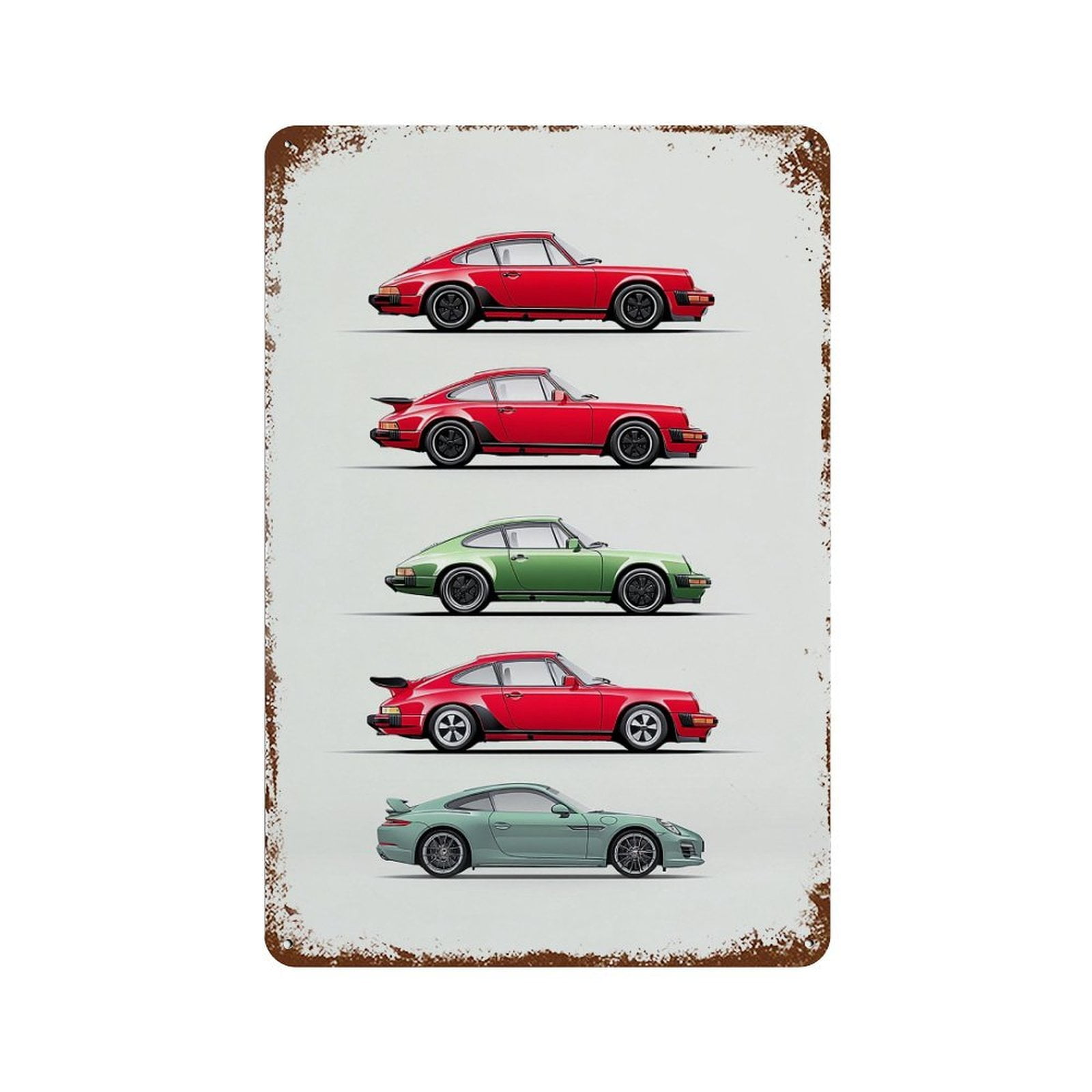 8x12 Inch Modern Art - Cars Tin Metal Decorative Wall Paintings ...