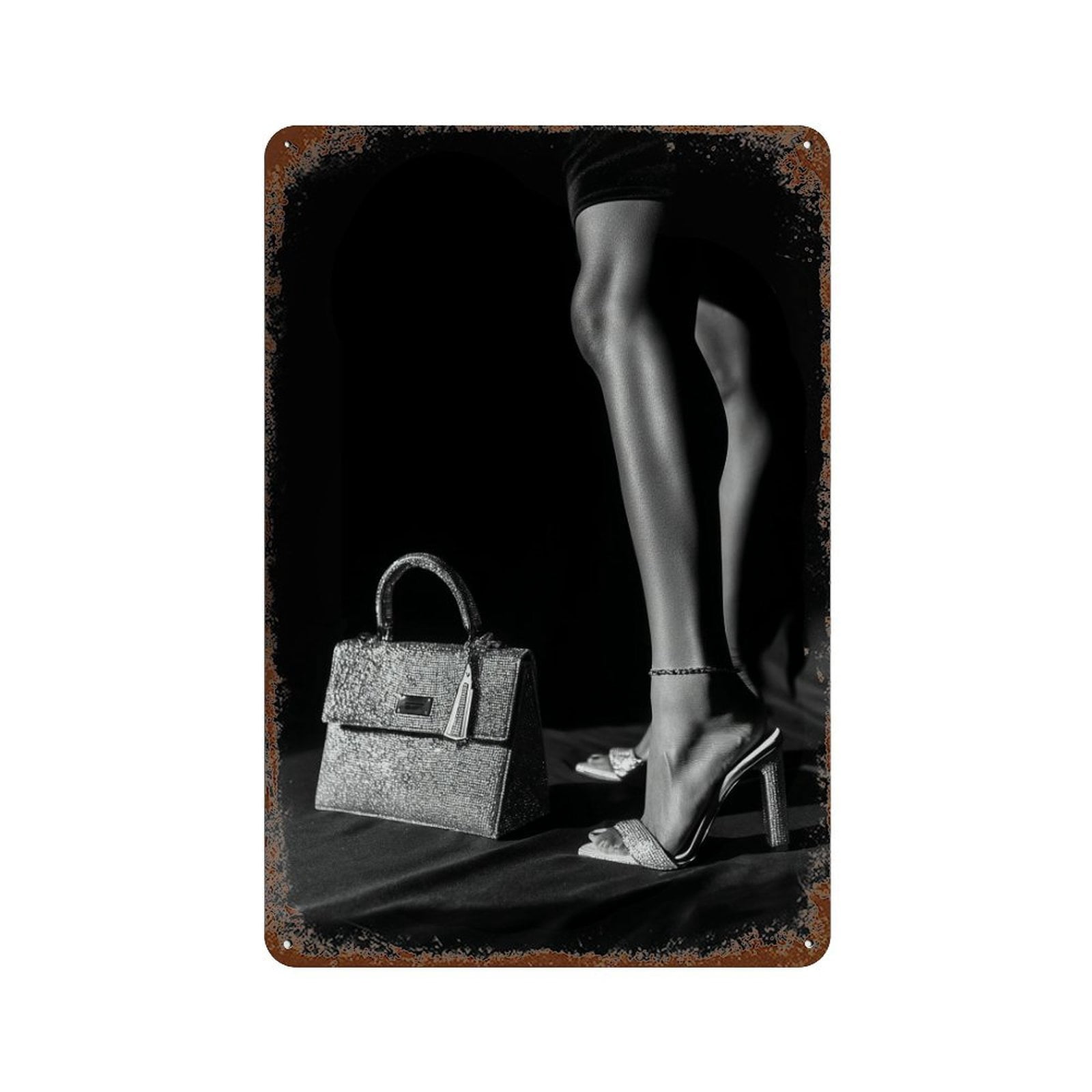 8x12 Inch Modern Art - Woman's Legs Tin Metal Decorative Wall Paintings ...