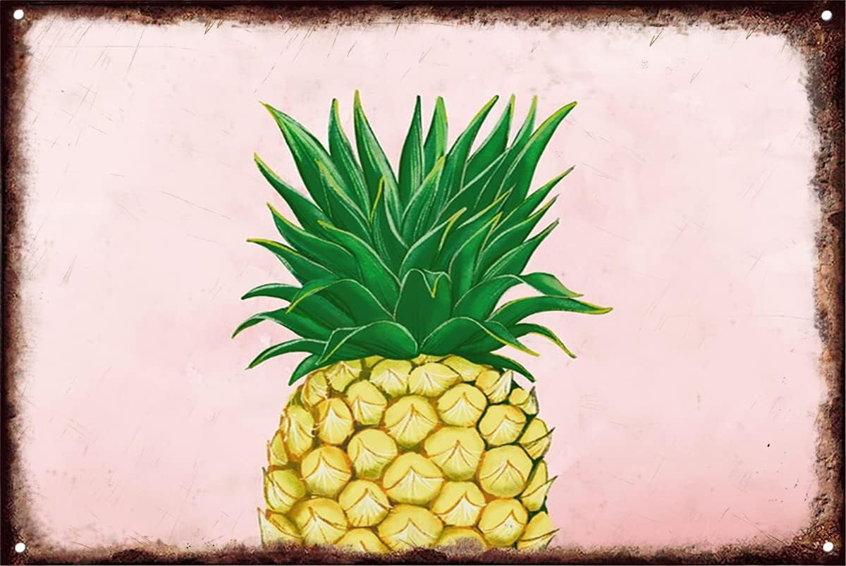 8x12 Inch Pineapple Poster Kitchen Wall Art Tropical Fruit Decor Goth ...