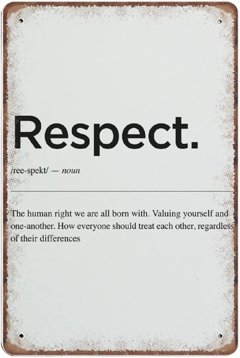 8x12 Inch Respect Definition Office Wall Art Home Prints Motivational ...