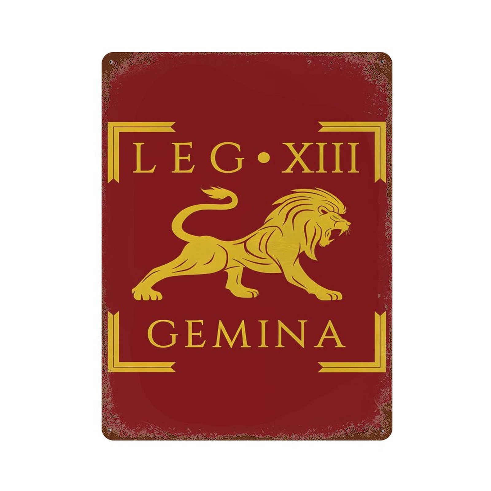 8x12 Inch Roman Legion Banner Scroll Tin Metal Decorative Wall ...