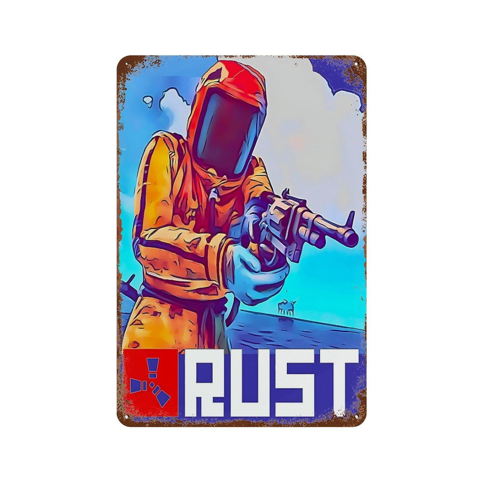 8x12 Inch Rust Game Poster Tin Metal Decorative Wall Paintings ...