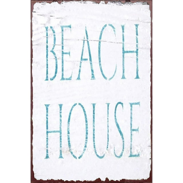 8x12 Inch Rustic Beach Decor,Distressed Beach House Sign,Primitive ...