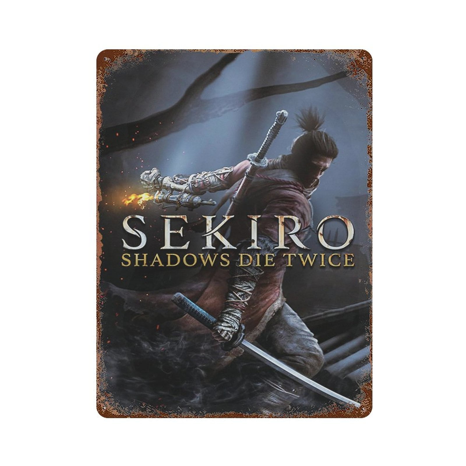 8x12 Inch Sekiro Shadows Die Twice Tin Metal Decorative Wall Paintings ...